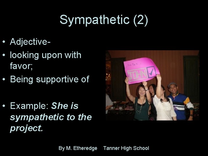 Tone Vocabulary for the reading section of the