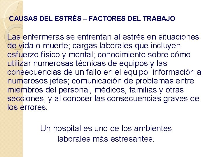 CONTROL DEL ESTRS Y MANEJO DE CONFLICTOS Unidad