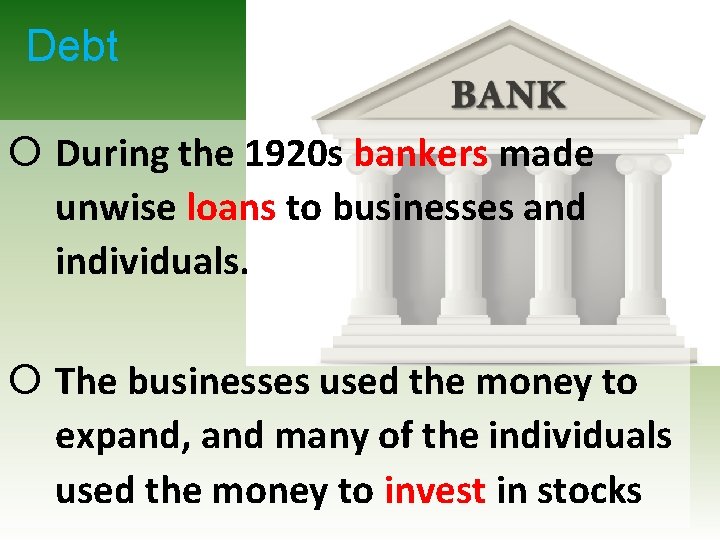 Causes of the Great Depression Demand for consumer