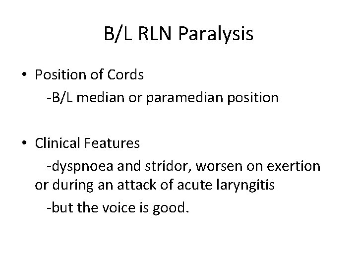 Laryngeal Paralysis Dr Abhishek Bhardwaj Nerve Supply Causes