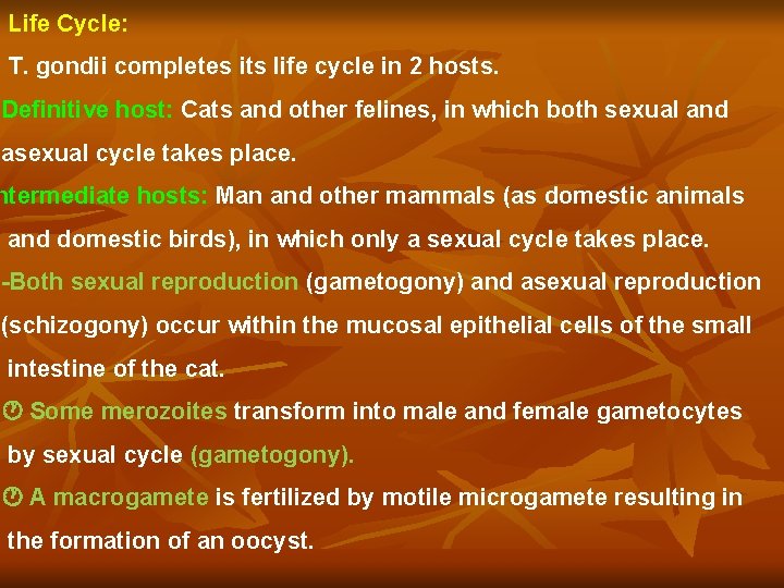 Toxoplasma Gondii Distribution Toxoplasma gondii is an obligate