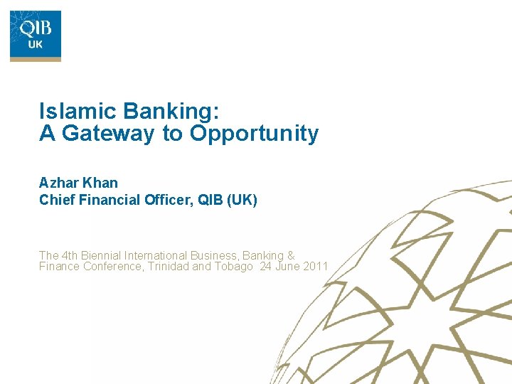 Islamic Banking A Gateway to Opportunity Azhar Khan