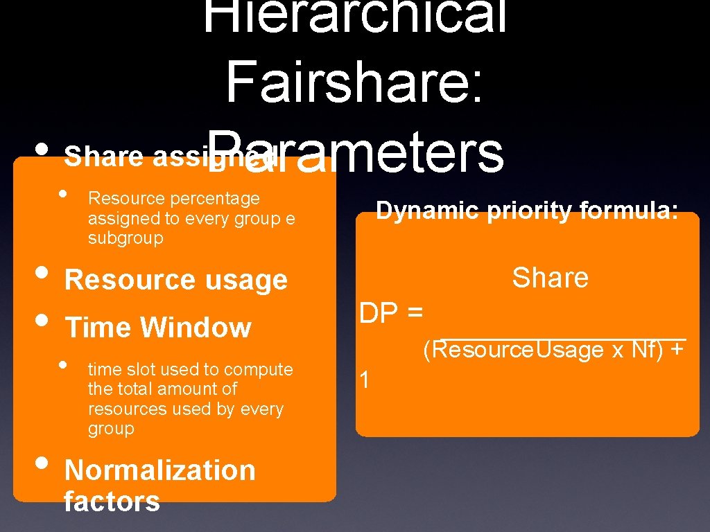Qo S in the Tier 1 batch systemLSF