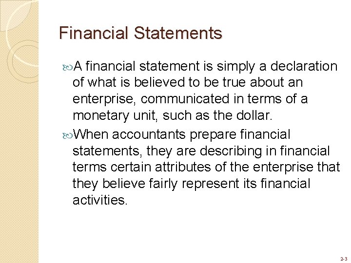 Chapter 2 Basic Financial Statements Copyright 2018 Mc