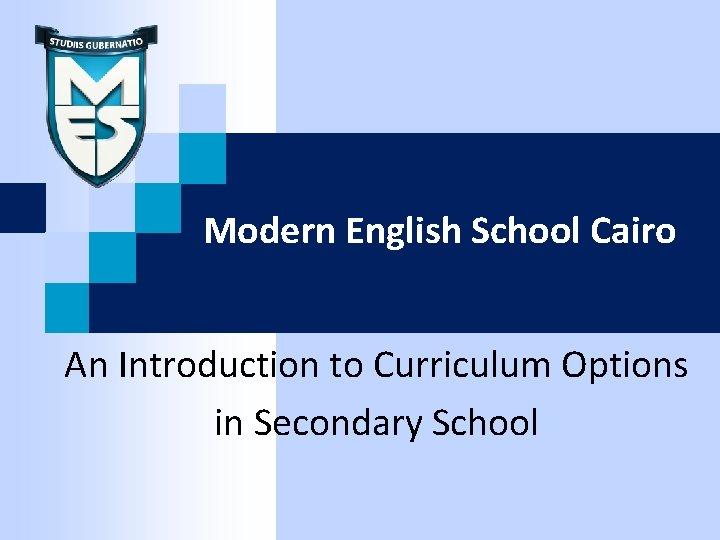 Modern English School Cairo An Introduction to Curriculum