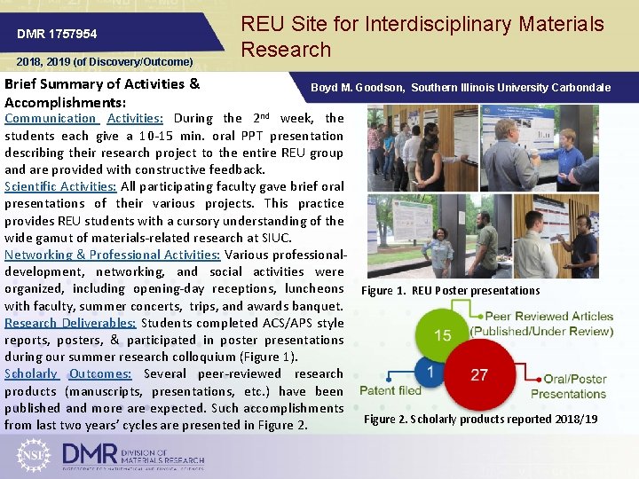 DMR 1757954 2018 2019 of DiscoveryOutcome Brief Summary