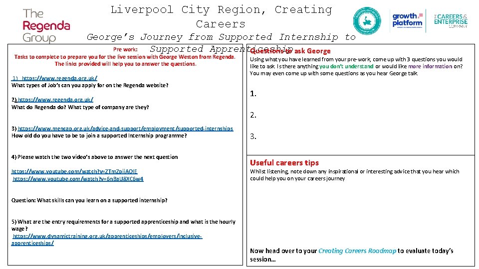 Liverpool City Region Creating Careers Georges Journey from