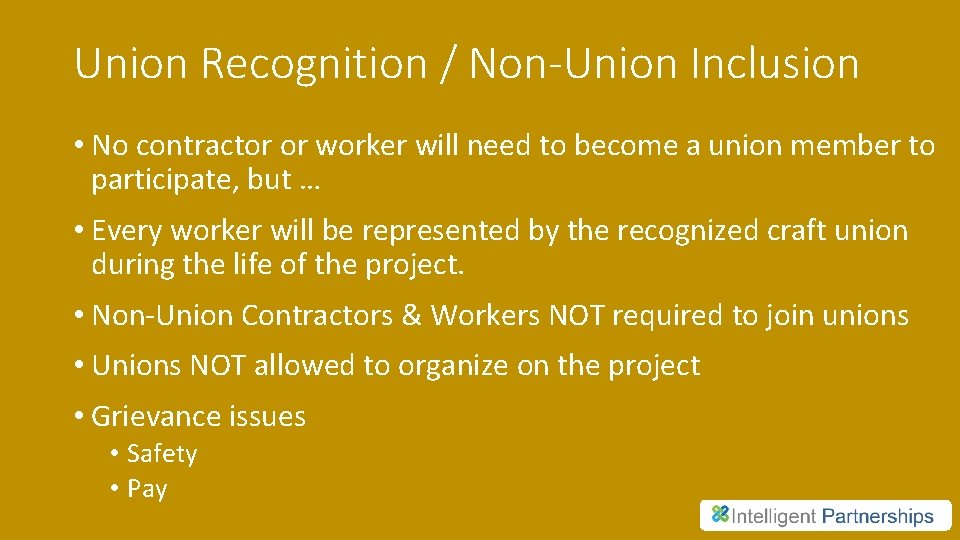 Project Labor Agreements with Community Workforce Elements THE