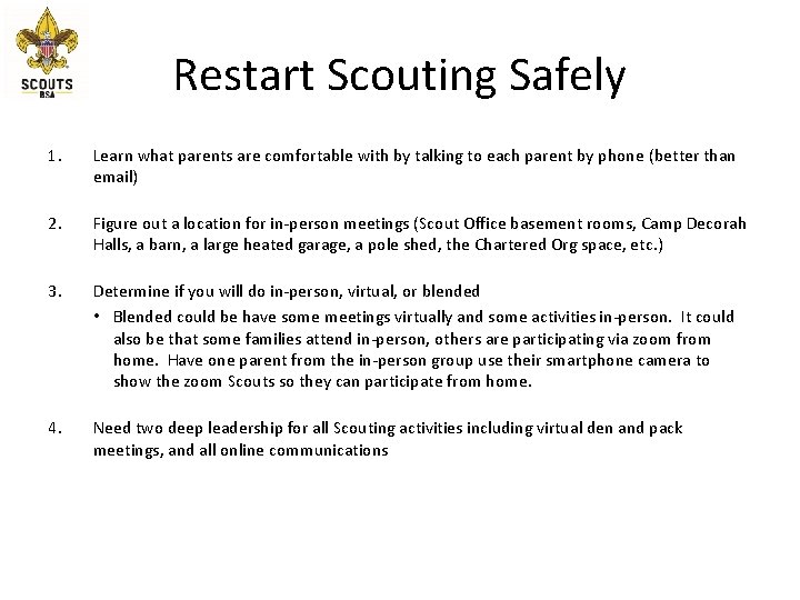 How to make virtual Scouts BSA meetings interactive