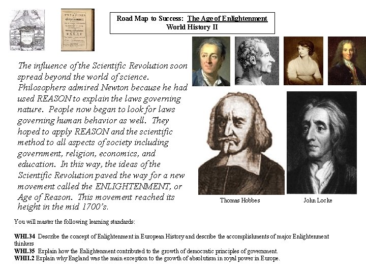 Road Map to Success The Age of Enlightenment