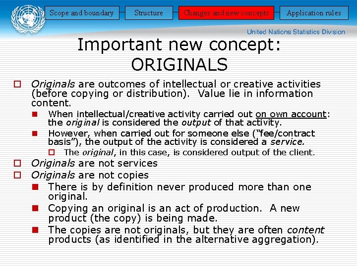 Scope and boundary Structure Changes and new concepts