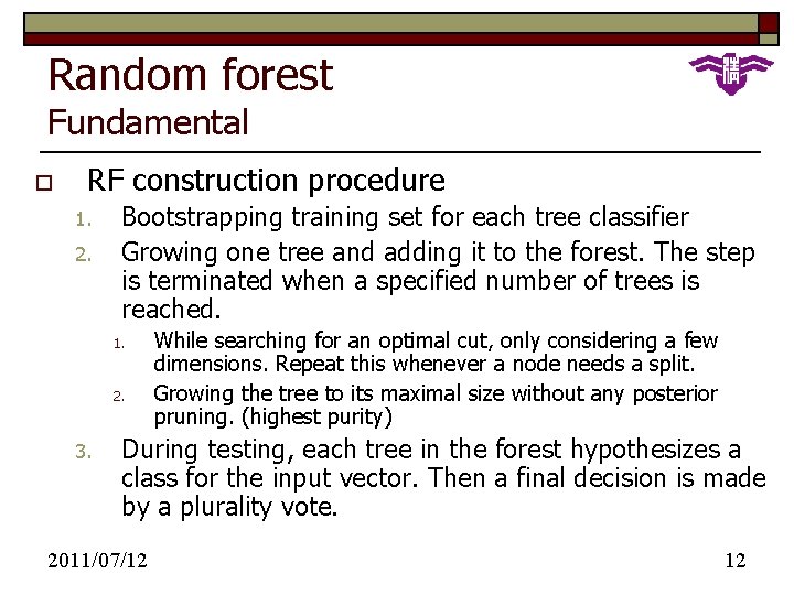 Detection of Burst Onset Using Random Forest Technique