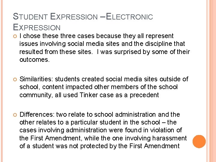 CASE SUMMARIES PRESENTATION Lauren Love BACKGROUND OF TOPIC