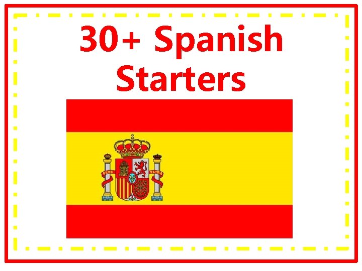30 Spanish Starters Empareja los emoticonos con los