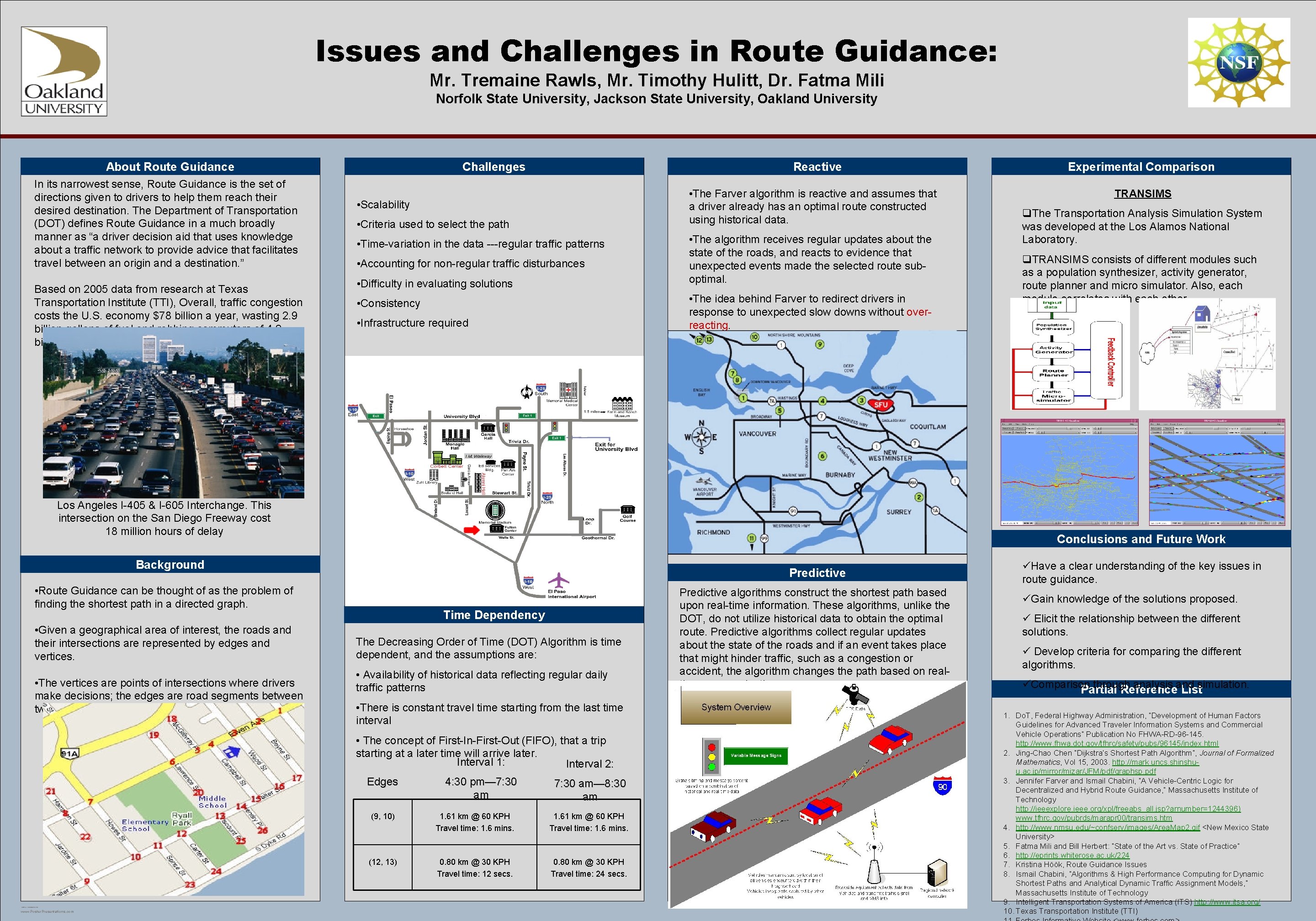 Issues and Challenges in Route Guidance Mr Tremaine
