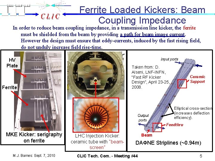 DR Kicker Ripple Status Report M J Barnes
