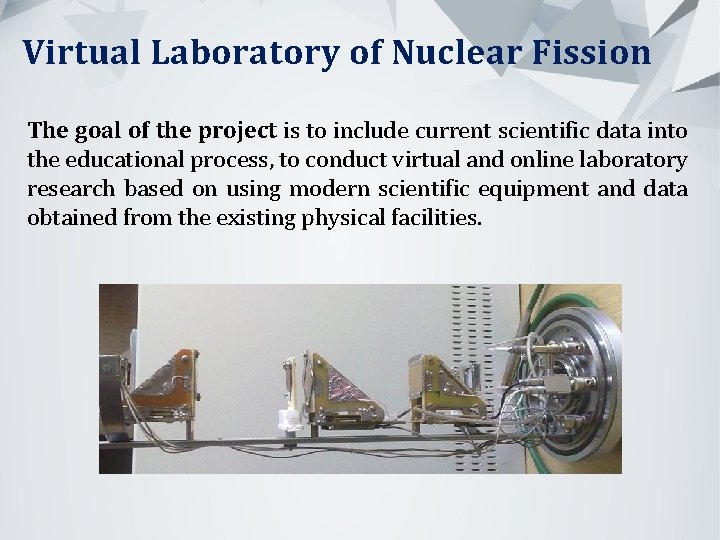 Yuri Panebrattsev Interactive Platform of Nuclear Experiment Modeling