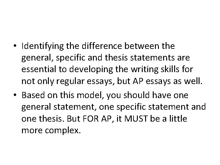 Writing introductory and concluding paragraphs requires the ability