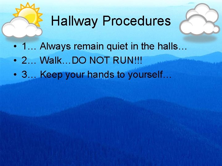 Procedures By Mrs Hunn And Mrs Mora Classroom