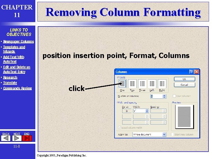 Chapter 11 CHAPTER 11 LINKS TO OBJECTIVES Newspaper