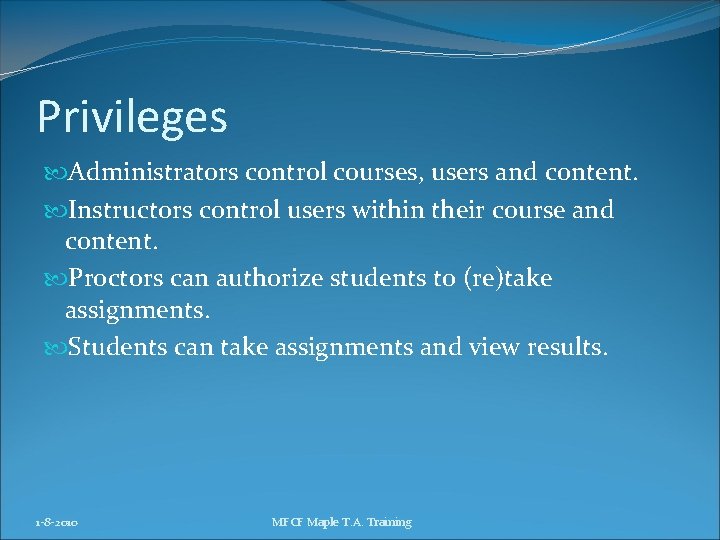 Maple T A 5 0 The Basics of