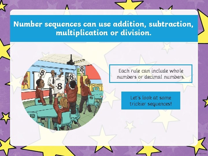 A number pattern is a sequence of numbers