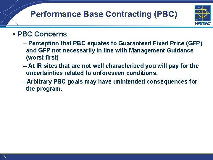 Environmental Acquisition Strategy PerformanceBased Contracting AGENDA ...