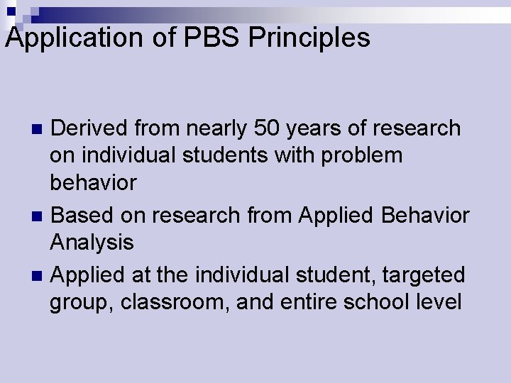 Palmetto Elementary School Positive Behavior Support PBS Overview