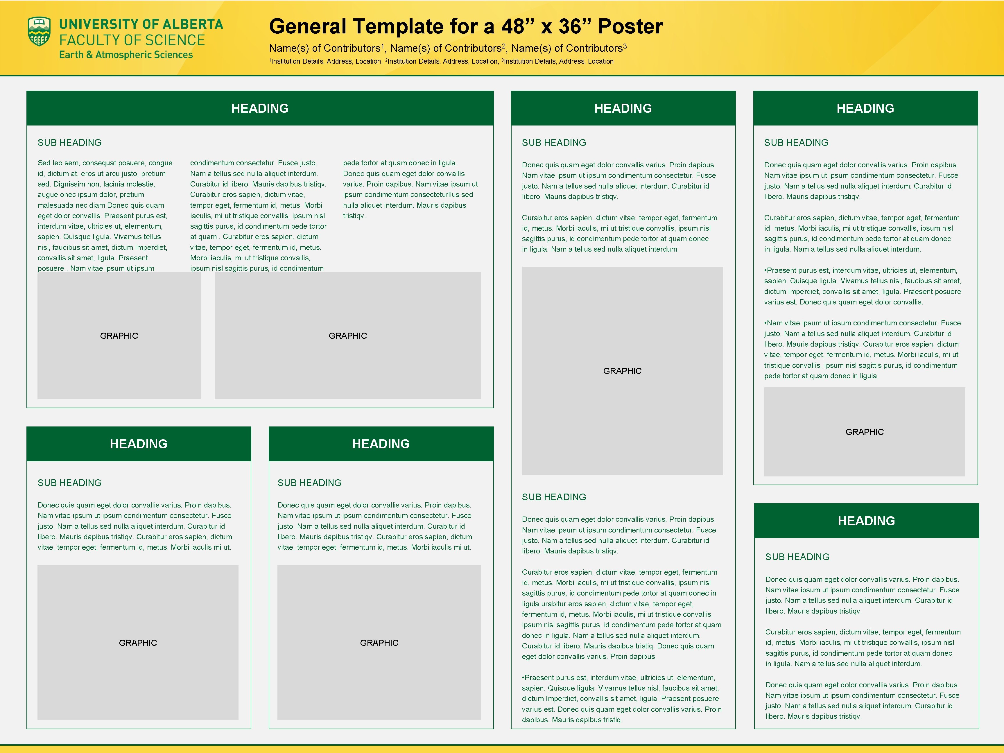 General Template for a 48 x 36 Poster