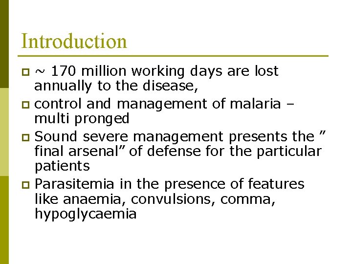 Malaria Case management KPA conference Presentation outline Introduction