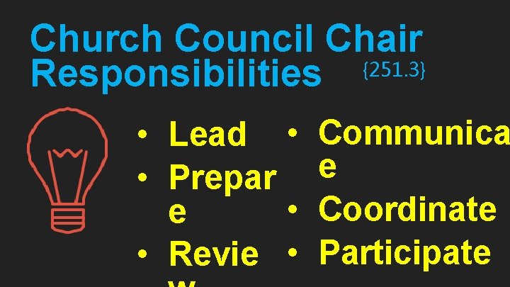 CHURCH COUNCIL Rev Dr Brandon Cho Pastor of