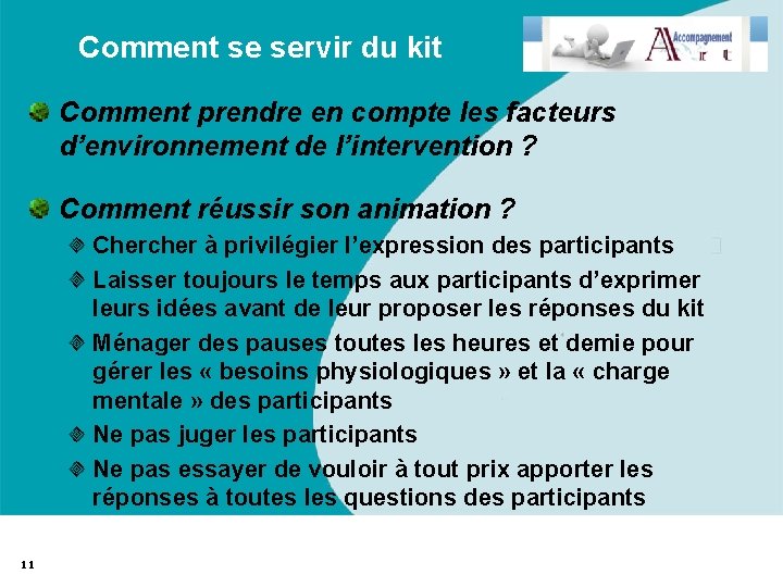 EXEMPLE DE KIT PEDAGOGIQUE DE FORMATION DANS LE