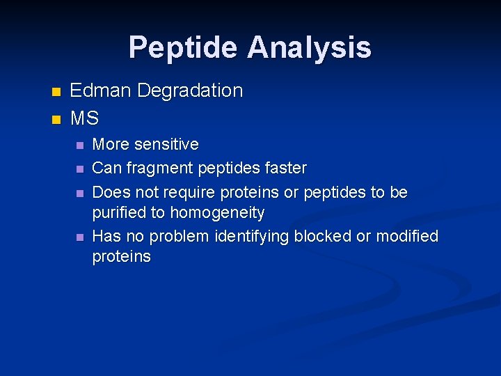Peptide Sequencing by Mass Spectrometry Alex Ramos 5