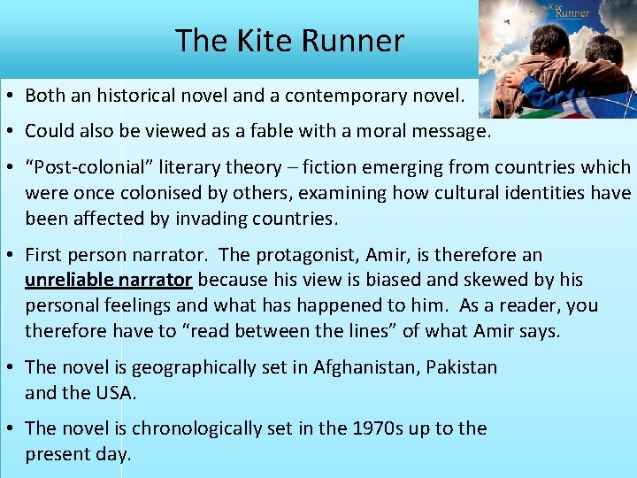 The Kite Runner Both an historical novel and