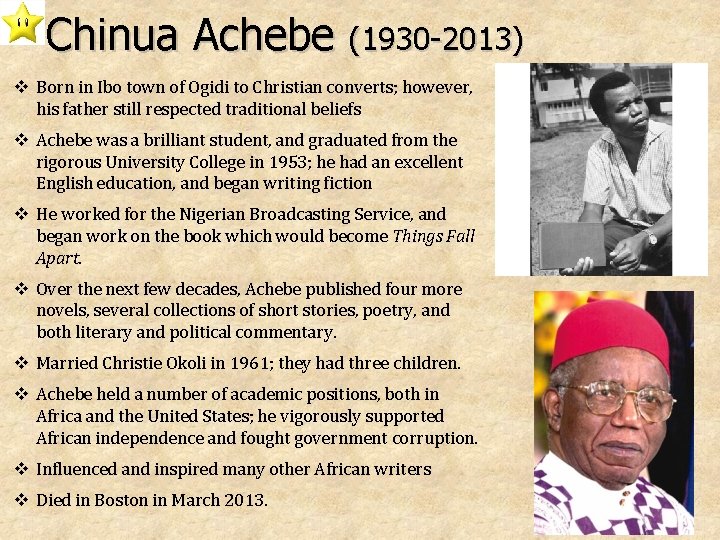 Chinua Achebe Things Fall Apart The Colonization of