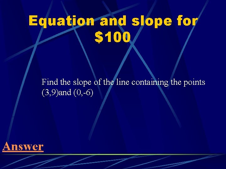 Equation Slopes Area Volume Perimeter Percentage Word Problem