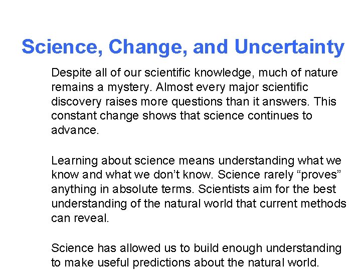 Lesson Overview 1 1 What Is Science THINK