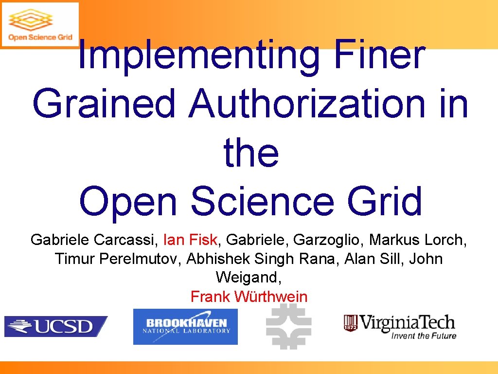 Implementing Finer Grained Authorization in the Open Science