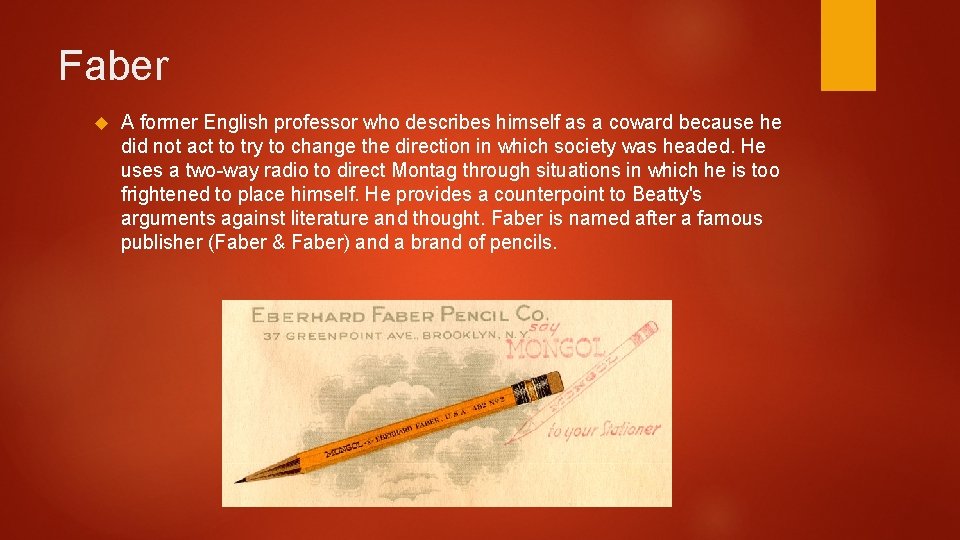 Fahrenheit 451 ANALYSIS Guy Montag A fireman and