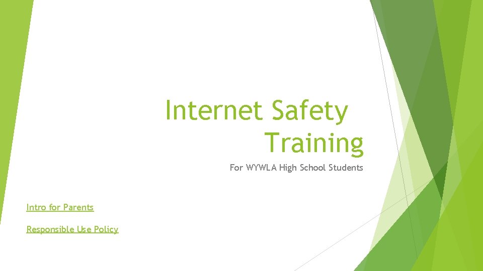 Internet Safety Training For WYWLA High School Students