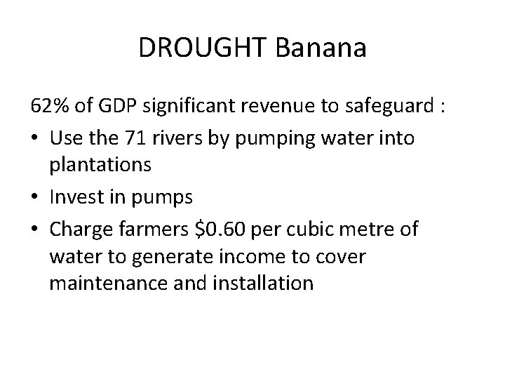 Jabalisa Climate Risk Management Group 5 DROUGHT Plant