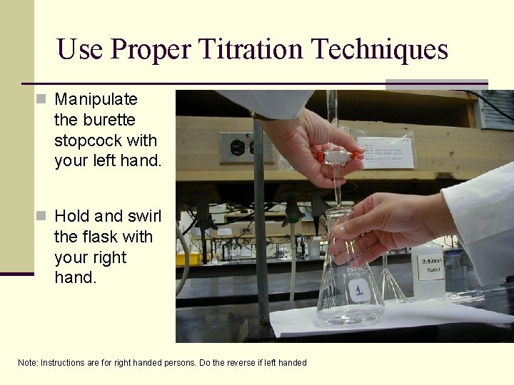 Lab Techniques How to do a Manual Titration