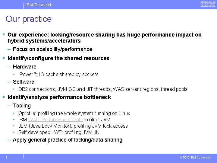 IBM OCR project Workload Optimization on Hybrid Architectures