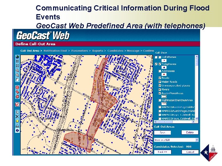 Communicating Critical Information During Flood Events Using Web