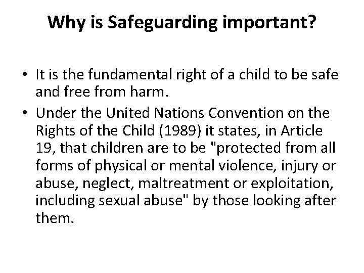 Health and Safety Why is Health and Safety