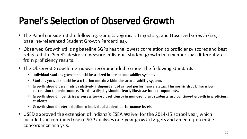 Policy Considerations for Indianas AF School Accountability Model