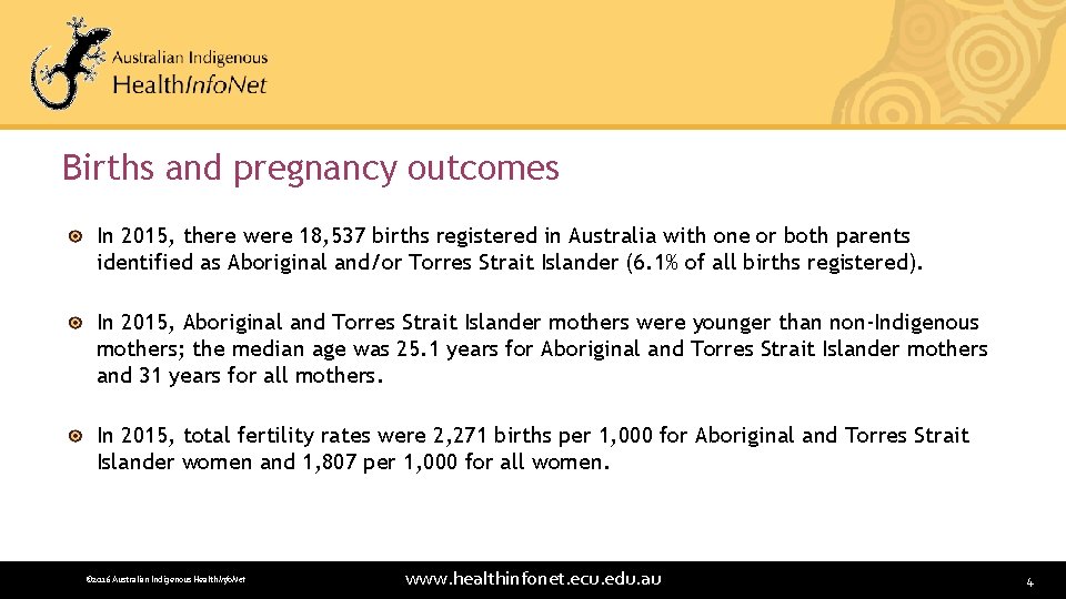 Overview of Aboriginal and Torres Strait Islander health