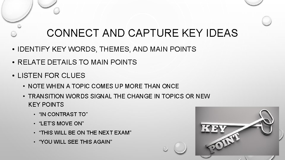 TAKING NOTES AND STUDY TECHNIQUES NOTETAKING THE PRACTICE