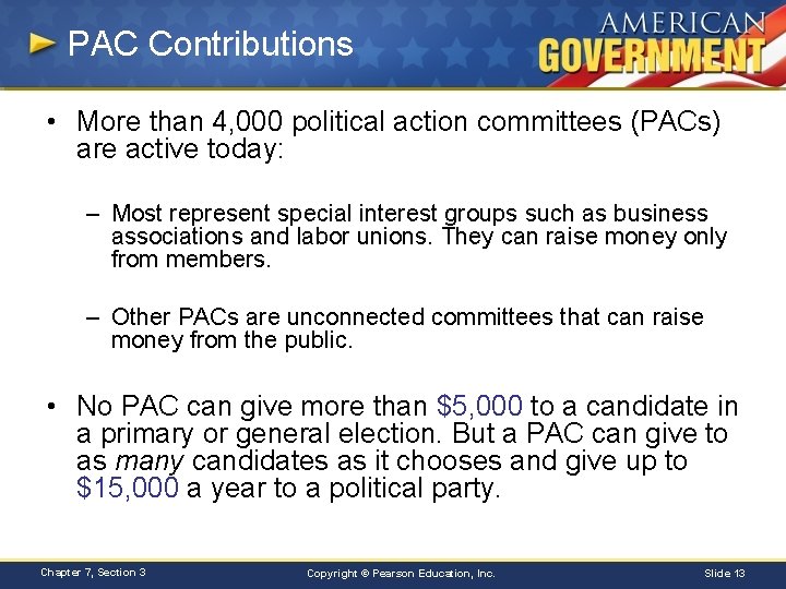 Chapter 7 The Electoral Process Section 3 Objectives