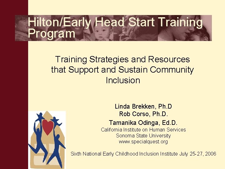 HiltonEarly Head Start Training Program Training Strategies and